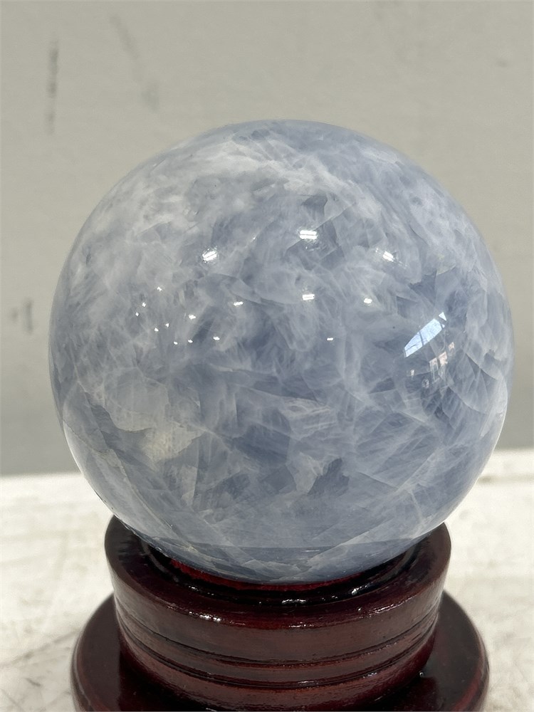 Urban Auctions - STONE SPHERE ON STAND (5.5” tall on stand)