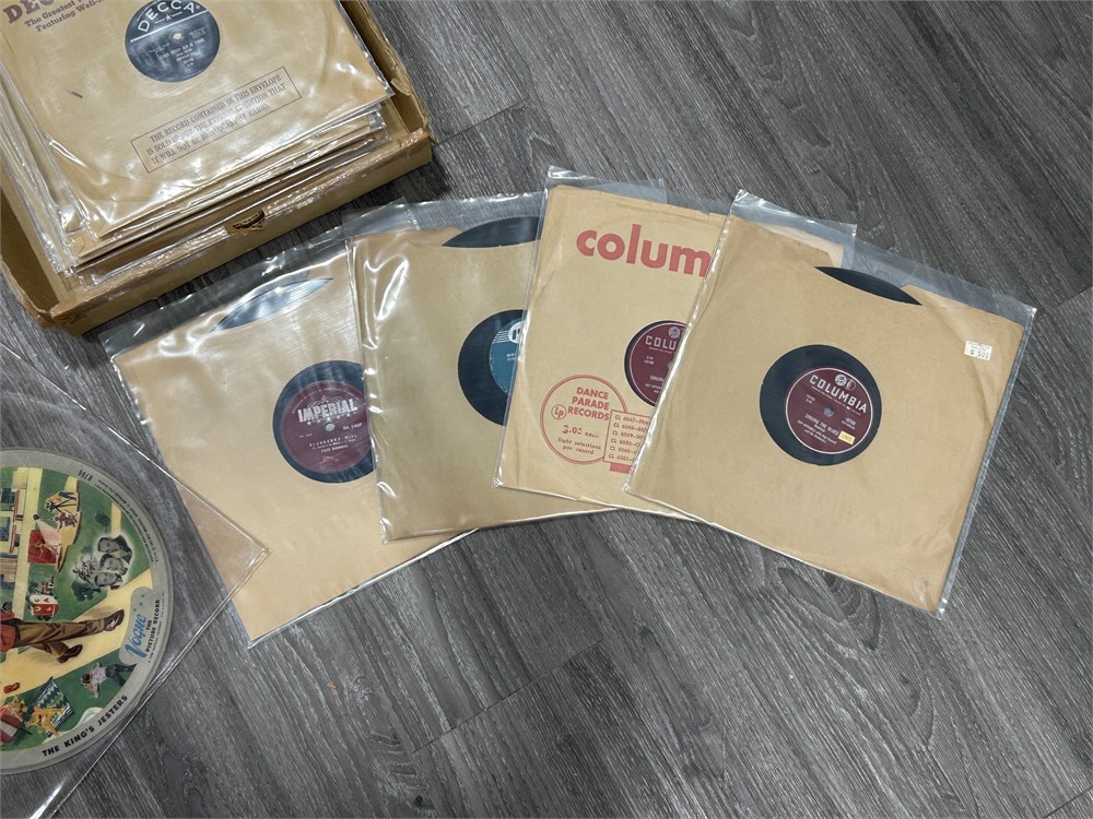 Urban Auctions - LOT OF 78 RPM RECORDS & PAIR OF PICTURE DISCS