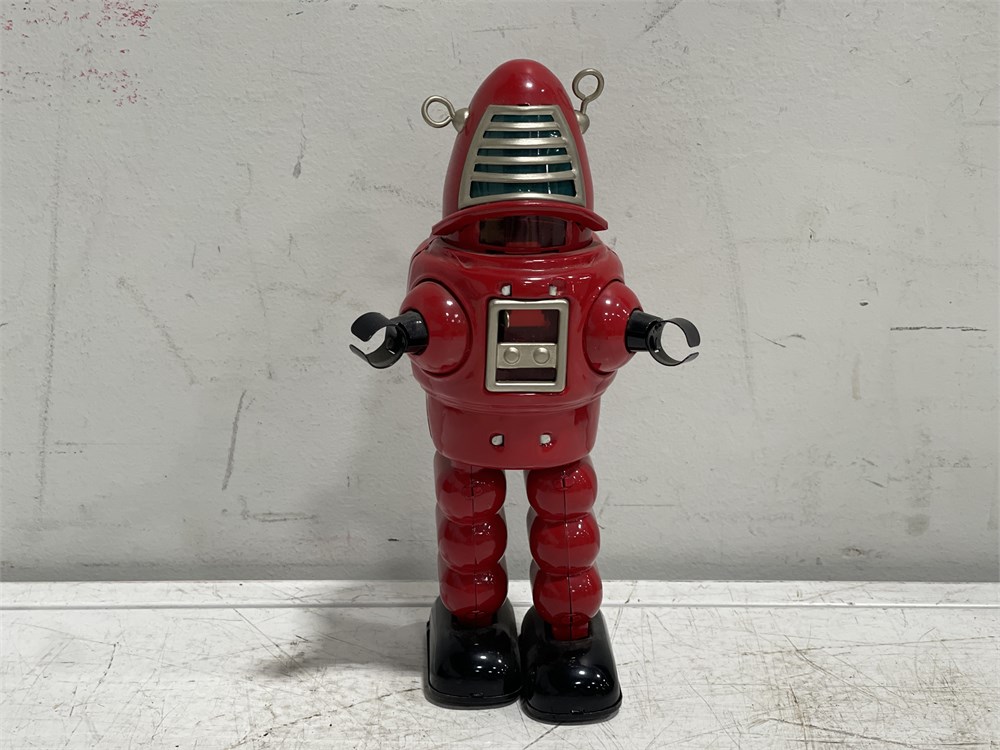 Urban Auctions - RETRO ROBBIE THE ROBOT TIN ROBOT (NO KEY) - 9” TALL