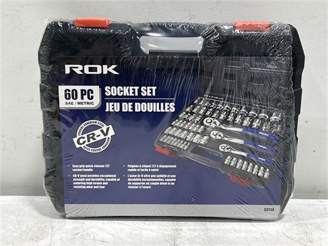 Urban Auctions - (NEW) ROK 60PC SOCKET SET