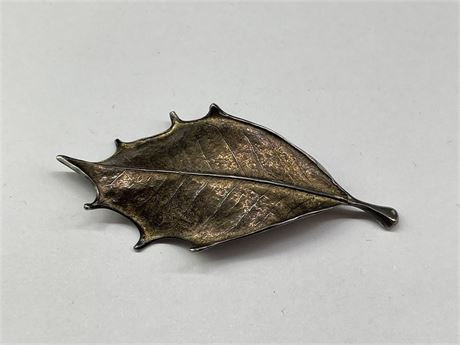 Urban Auctions - RARE HIGH VALUE SIGNED JOHN IVERSON 14K & STERLING BROOCH