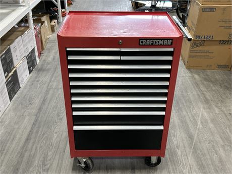 Urban Auctions - CRAFTSMAN 12 DRAWER LOCKING TOOL CHEST W/KEY (42” tall ...