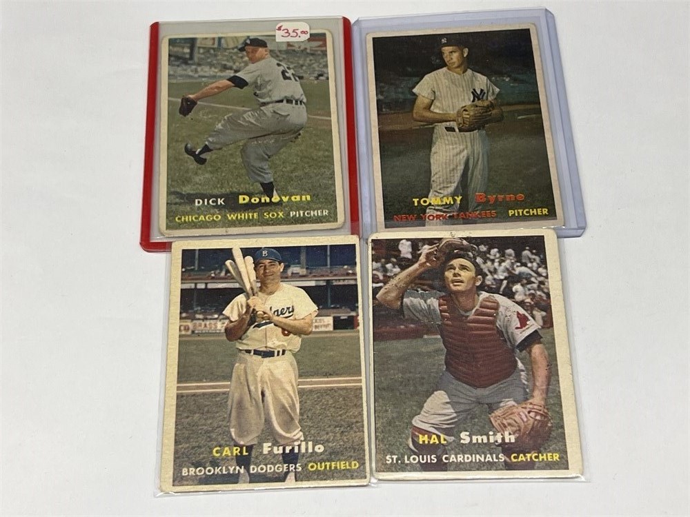Urban Auctions - (4) 1950’s BASEBALL CARDS