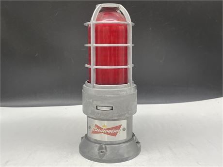 Urban Auctions - BUDWEISER METAL RED GOAL LIGHT - UNTESTED / AS IS