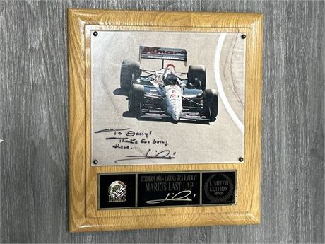 Urban Auctions - MARIO ANDRETTI SIGNED LIMITED EDITION 40/100 PLAQUE ...