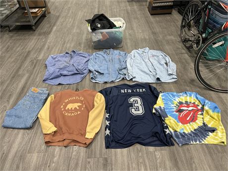 Urban Auctions - LARGE LOT OF MISC CLOTHING - SOME VINTAGE - MAJORITY ...