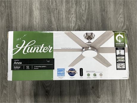 Urban Auctions - NEW HUNTER CEILING FAN - SPECS IN PHOTOS