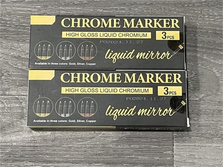 Urban Auctions - 2 NEW CHROME MARKER HIGH GLOSS LIQUID CHROMIUM MARKERS
