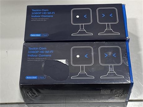 Urban Auctions - (2 NEW) TECKIN CAM 1080P HD WI-FI INDOOR CAMERA 2 PACK
