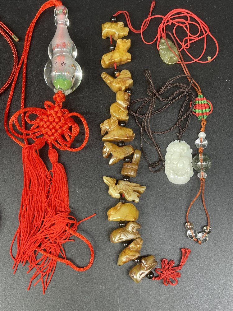 Urban Auctions - LOT OF ASST CHINESE PRAYER BEADS & PENDANTS