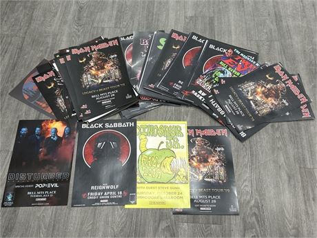 Urban Auctions - 100+ ROCK POSTERS - MANY DUPLICATES (11”x17”)