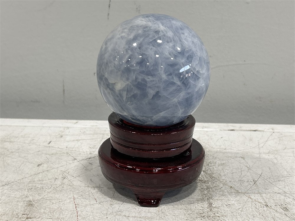 Urban Auctions - STONE SPHERE ON STAND (5.5” tall on stand)