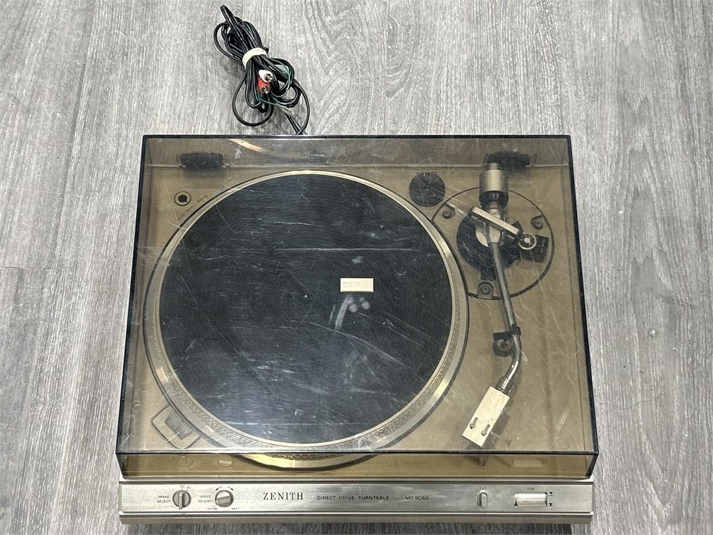 Urban Auctions - VINTAGE ZENITH TURNTABLE MC-9050 (17”X13”)