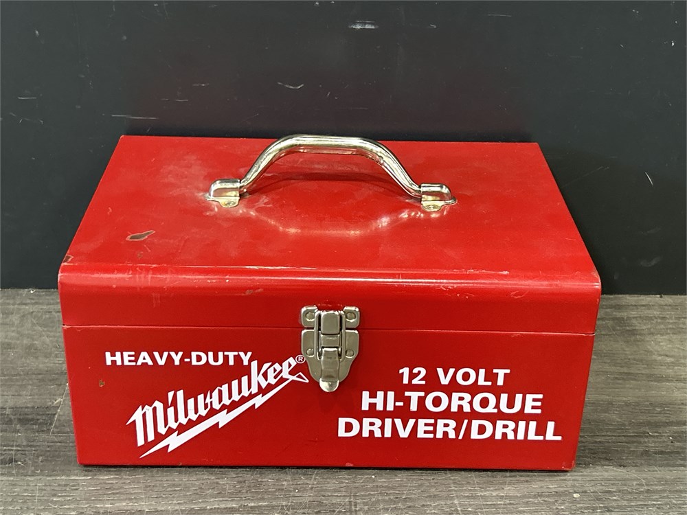 Urban Auctions - MILWAUKEE HEAVY DUTY METAL 12V DRILL CASE - *EMPTY CASE*
