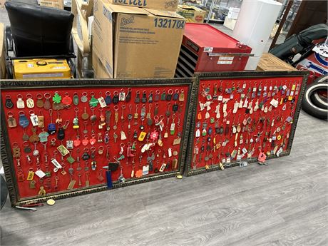 Urban Auctions - LARGE KEY CHAIN COLLECTION ON FRAMED DISPLAYS (EACH ...
