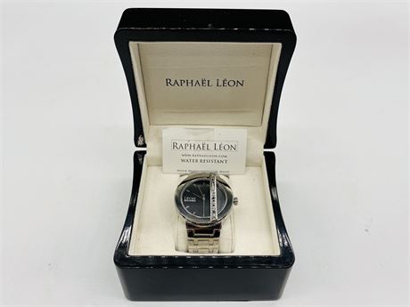 Urban Auctions - NEW RAPHAEL LEON WATCH (0005-1000) (NEEDS NEW BATTERY)