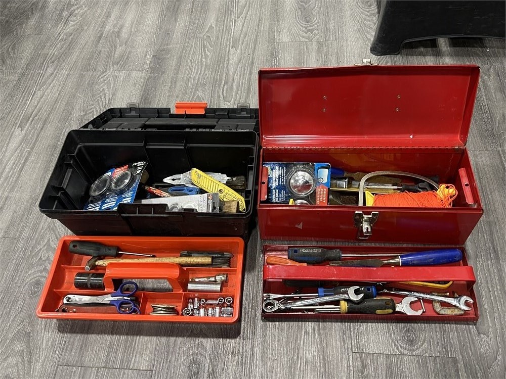 Urban Auctions - 2 SMALL TOOLBOXES W/ CONTENTS