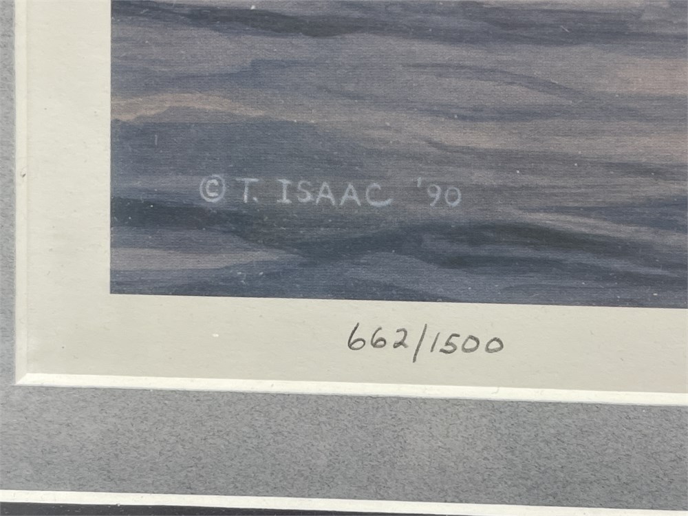 Urban Auctions - SIGNED FRAMED LIMITED EDITION T. ISAAC PRINT - 41.5” x ...
