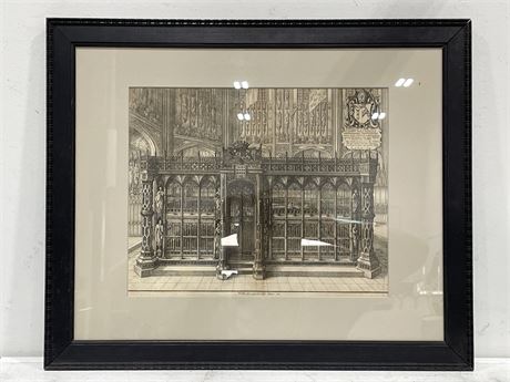 Urban Auctions - W. HOLLAR FRAMED ETCHING 1677 - 22.5” x 19”