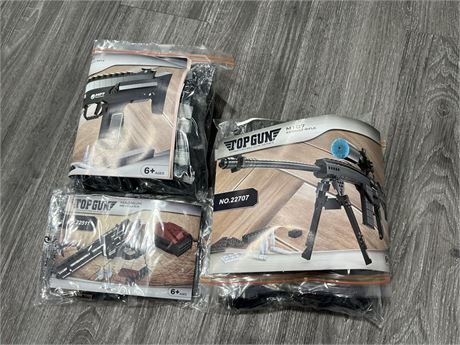 Urban Auctions - (3 NEW) OFF BRAND LEGO GUN SETS (TOP GUN BRAND)