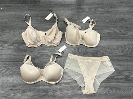 Urban Auctions - 4 NEW UNDERSTANCE BRA’s / UNDERWEAR - SIZES M / 30G