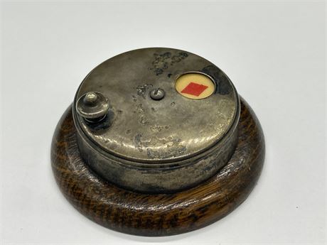 Urban Auctions - EARLY STERLING SILVER BRIDGE CARD GAME MARKER - 4” DIAM