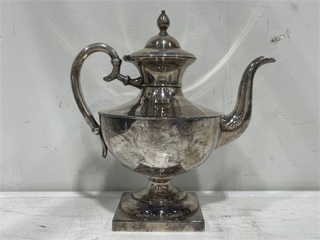 Urban Auctions - UNMARKED POSSIBLE STERLING 1905 TROPHY TEAPOT - 9.5” TALL