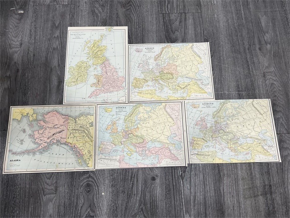 Urban Auctions - 5 MAPS FROM 1885 ATLAS