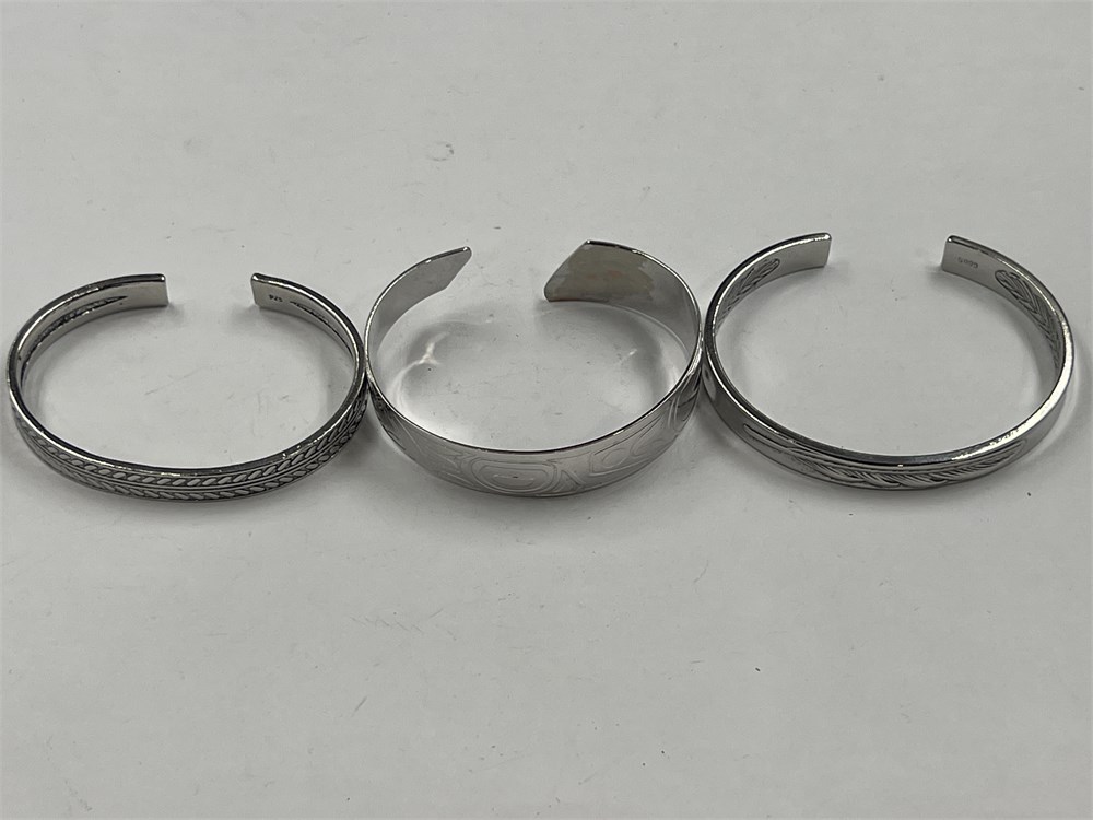 Urban Auctions - 3 CUFF BANGLES - 1 FIRST NATIONS