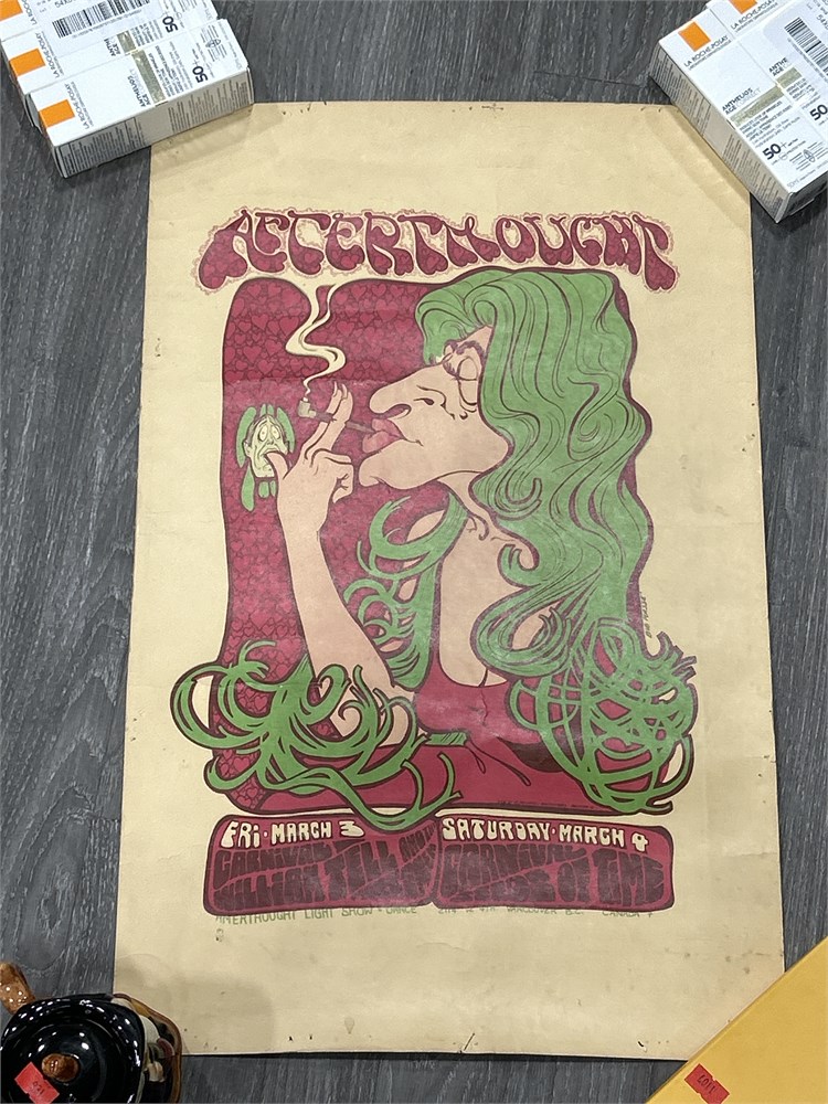 Urban Auctions - “AFTERTHOUGHT” VINTAGE BOB MASSE CONCERT POSTER (14”x22”)