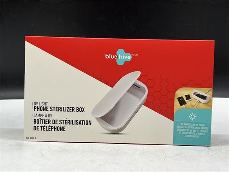 Urban Auctions - (NEW) BLUE HIVE UV LIGHT PHONE STERILIZER BOX