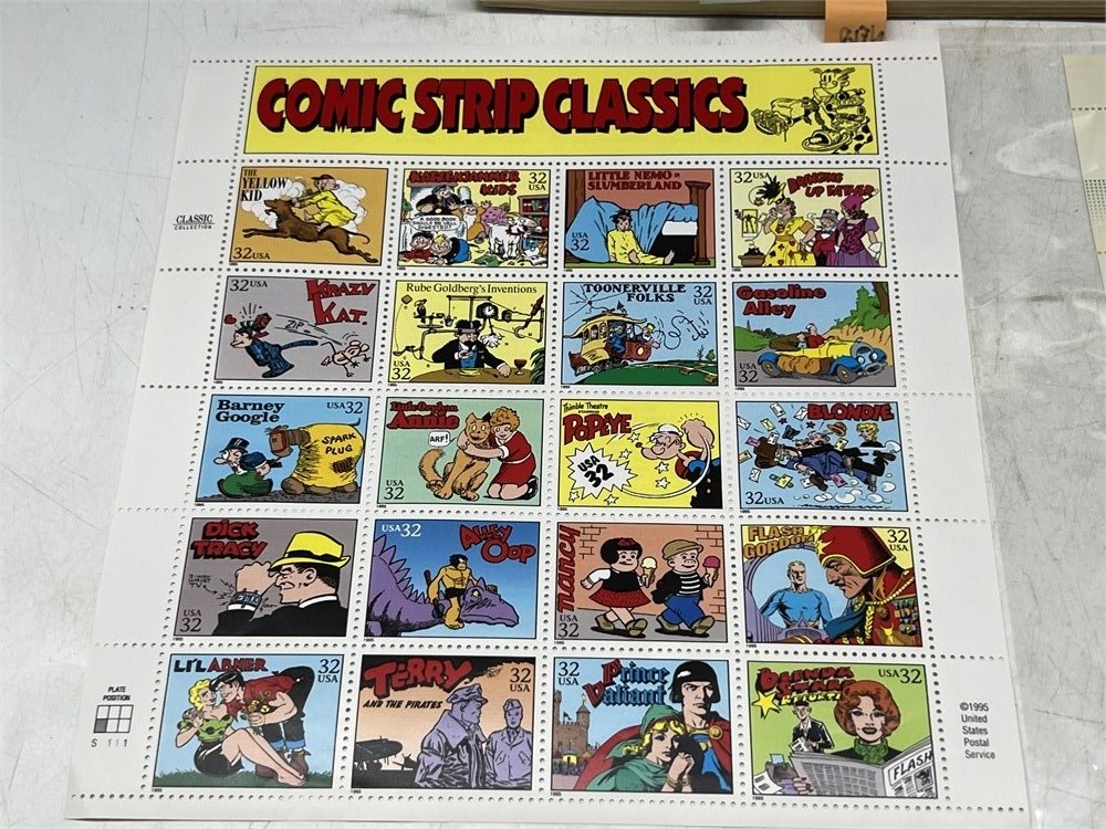 Urban Auctions - STAMP ALBUM W/ RARE / VINTAGE STAMPS & COMIC STRIP ...