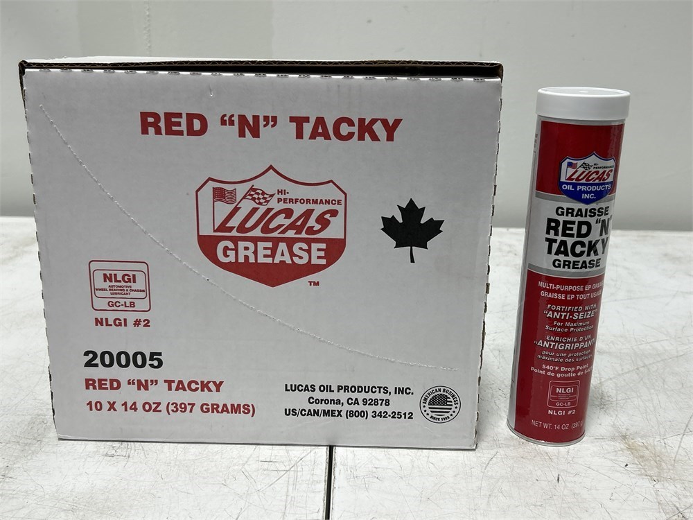 Urban Auctions - 10 NEW LUCAS RED N TACKY GREASE - 397G / EA