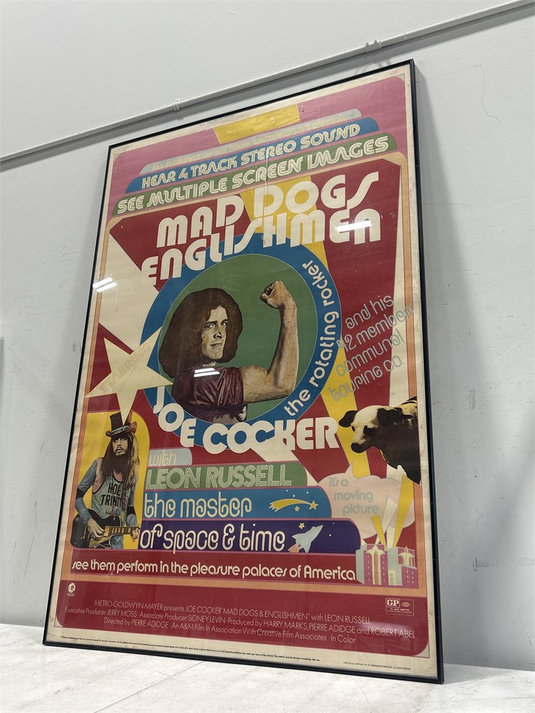 Urban Auctions - ORIGINAL JOE COCKER POSTER IN FRAME - LARGE - 60”x40”