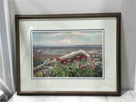Urban Auctions - ORIGINAL GORDON HENSCHEL FRAMED WATERCOLOUR (31”x24.5”)