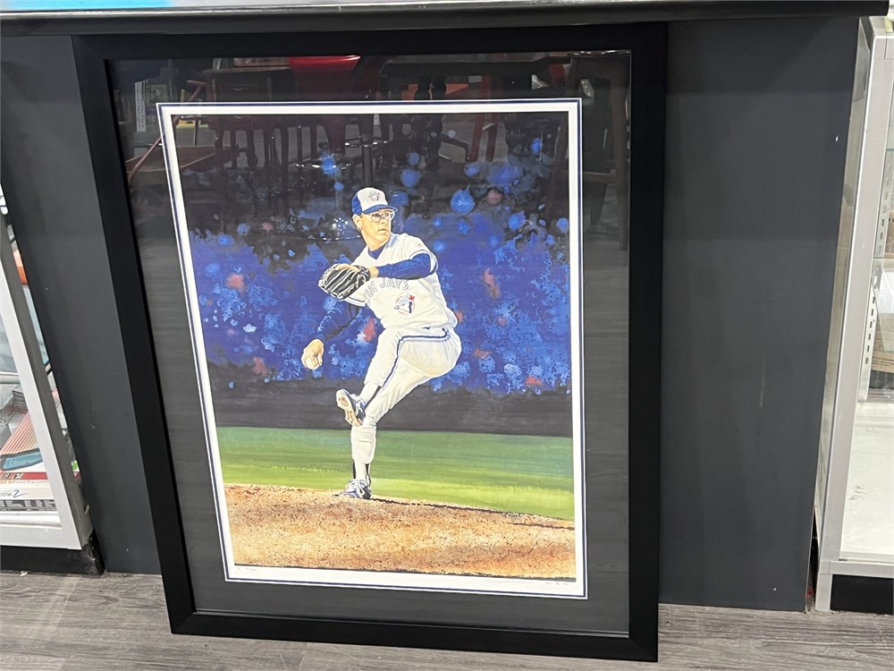 Urban Auctions - FRAMED “THE TERMINATOR” TOM HENKE BLUEJAYS ARTIST ...