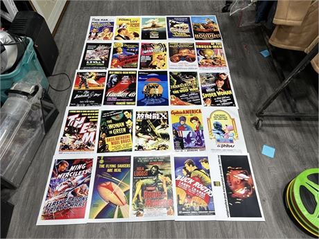 Urban Auctions - 25 REPRODUCTION MOVIE POSTERS (11”x14”)