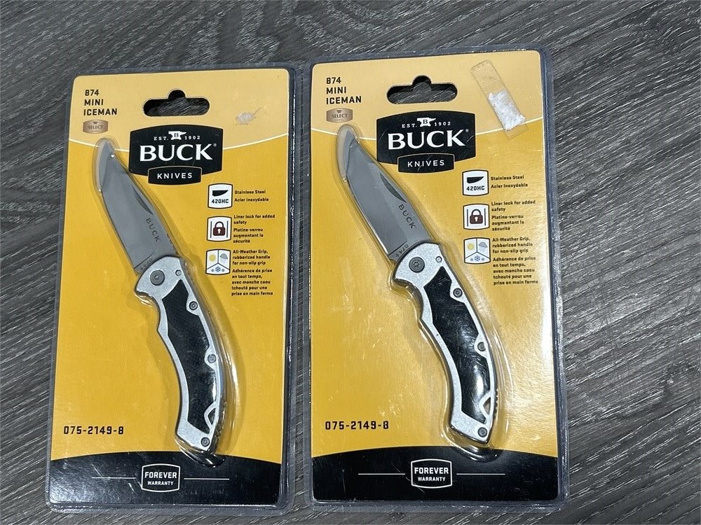 Urban Auctions - 2 NEW BUCK KNIVES - MINI ICEMAN