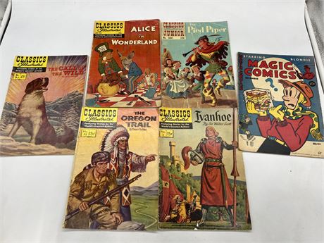 Urban Auctions - 6 MISC COMICS (CLASSICS ILLUSTRATED, MAGIC COMICS)