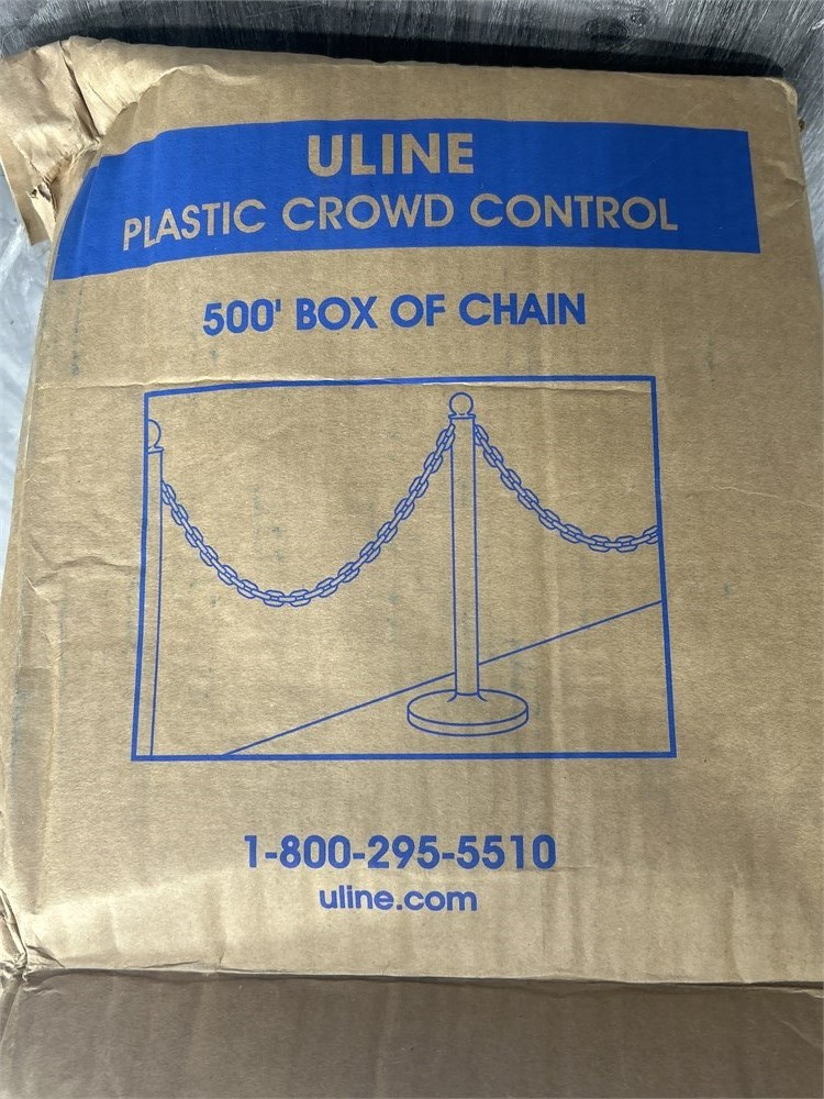Urban Auctions - NEW ULINE PLASTIC CROWD CONTROL 500FT OF CHAIN