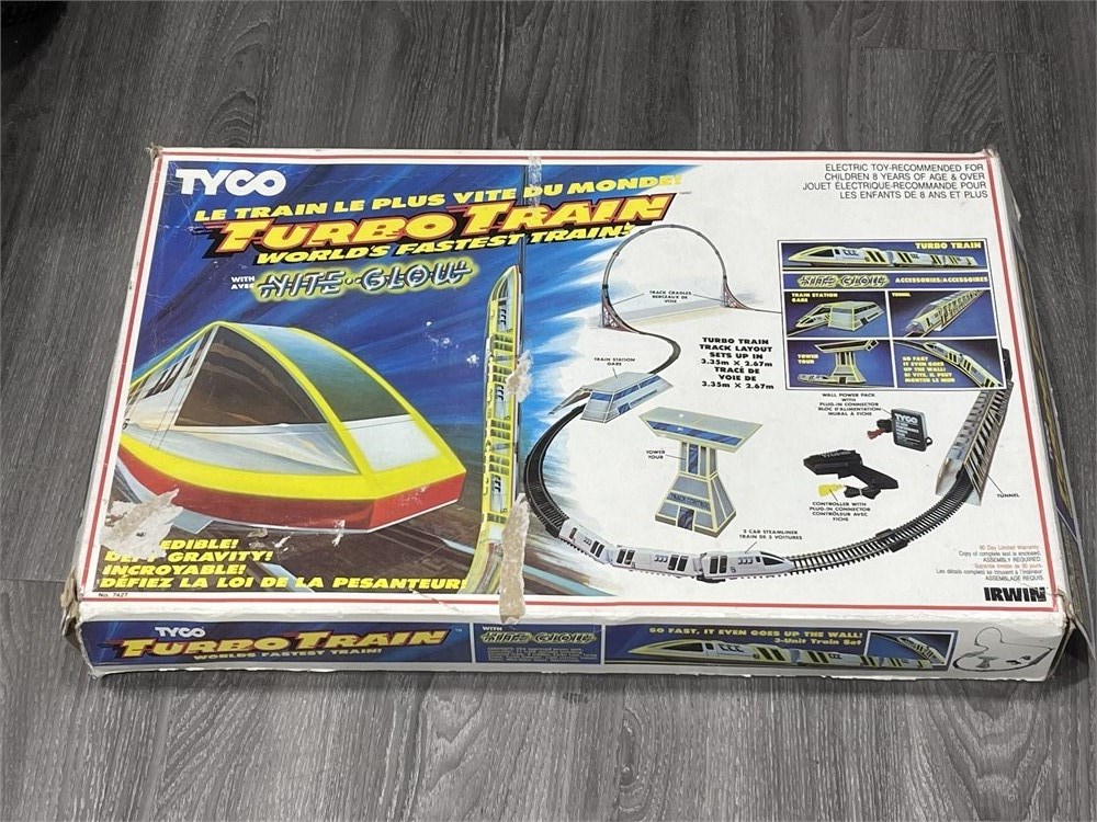 Urban Auctions - TURBO TRAIN WORLDS FASTEST TRAIN ELECTRIC TOY W/ OG BOX
