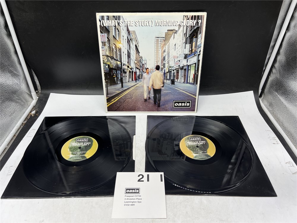 Urban Auctions - RARE 1995 1ST PRESS UK PRESS OASIS - (WHAT’S THE STORY) MORNING GLORY? W/2LP,