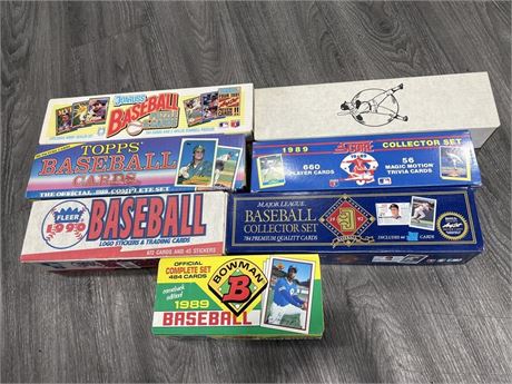 Urban Auctions - 7 ASSORTED COMPLETE BASEBALL CARD SETS