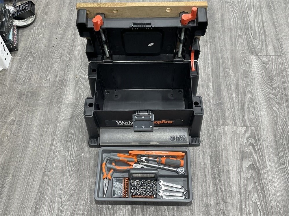 Urban Auctions - BLACK & DECKER WORKMATE SHOP BOX W/ TOOLS