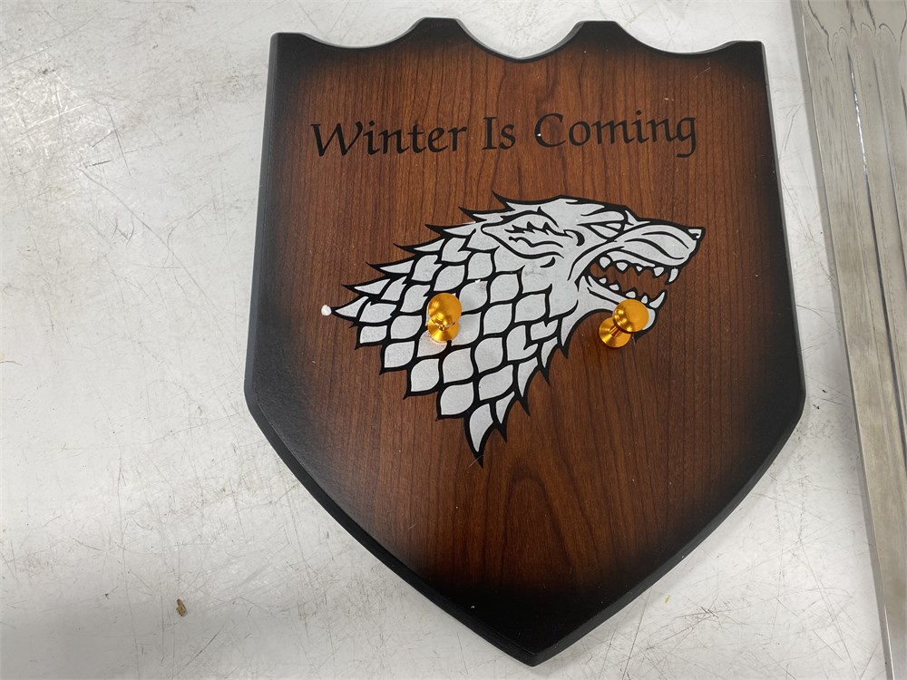Urban Auctions - GAME OF THRONES JOHN SNOW DECRETIVE SWORD WITH WALL ...