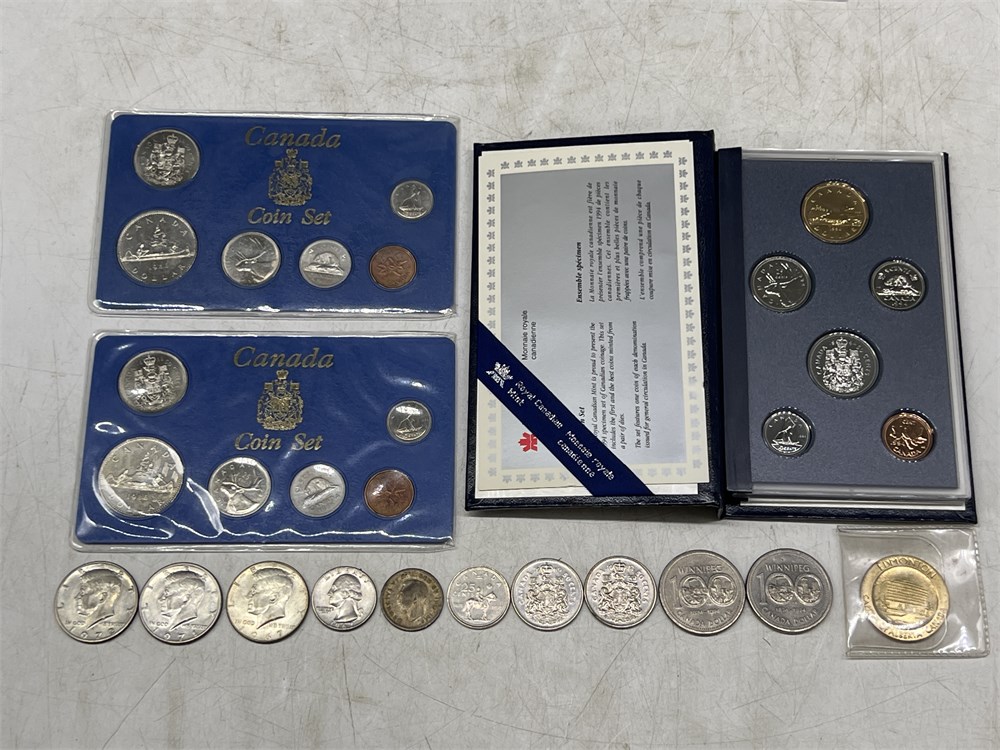 Urban Auctions - 3 CANADIAN COIN SETS + MISC COINS