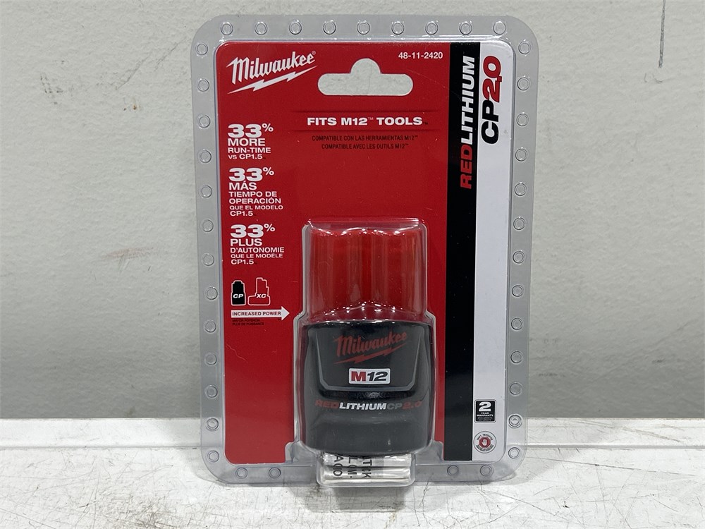 Urban Auctions - (NEW) MILWAUKEE M12 RED LITHIUM CP2.0 BATTERY