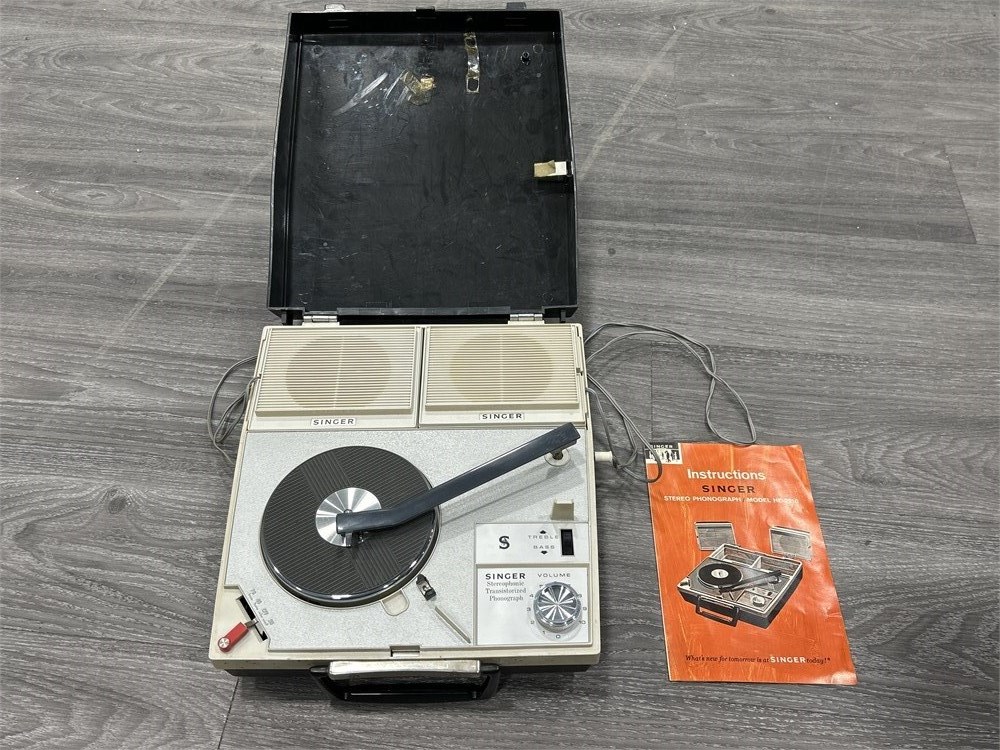 Urban Auctions - VINTAGE SINGER MINI TURN TABLE
