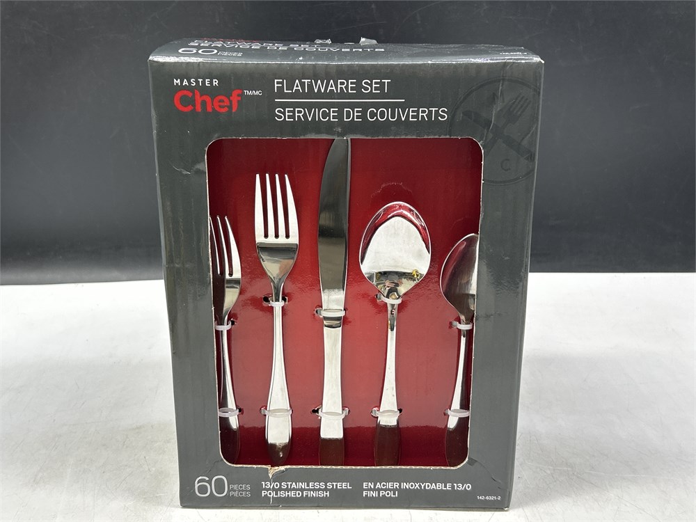 Urban Auctions - NEW MASTER CHEF FLATWARE SET 60PCS