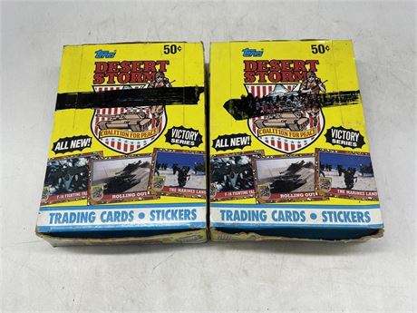 Urban Auctions - 2 TOPPS DESERT STORM COMPLETE WAX PACK BOXES